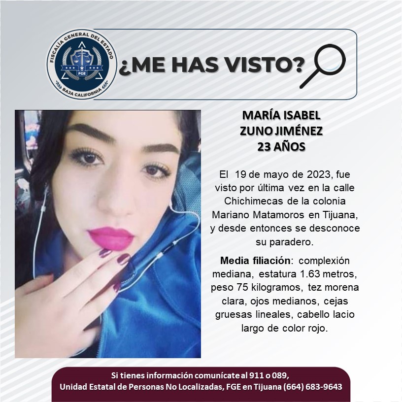 Buscan a María Isabel Zuno, de 23 años, en Tijuana | Síntesis TV