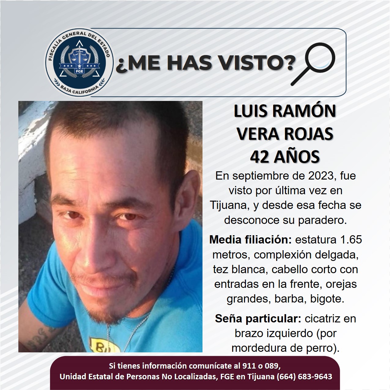 Buscan a Luis Ramón Vera, de 42 años, en Tijuana | Síntesis TV