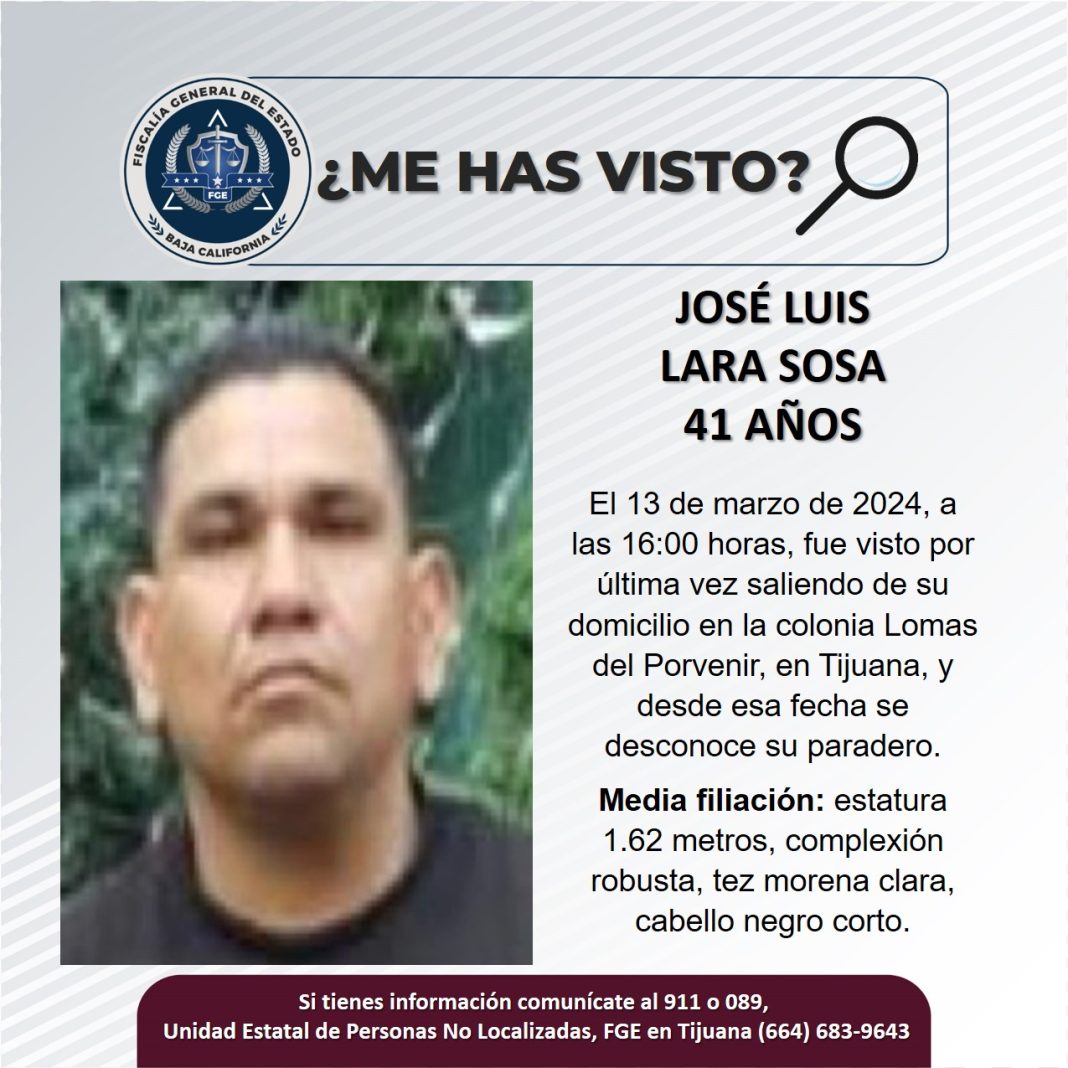 Buscan a José Luis Lara, de 41 años, en Tijuana | Síntesis TV